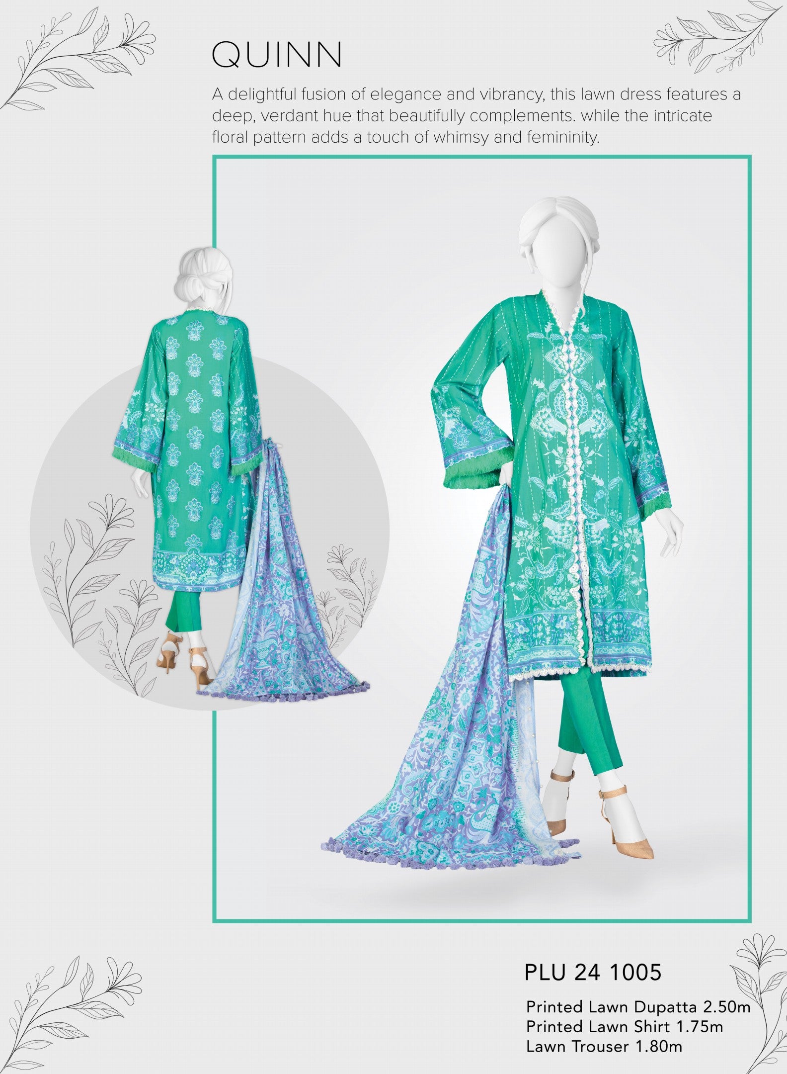 Panjnad By J. Lawn 3P – Poonas Collection